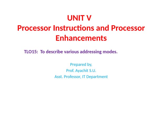 Addressing modes in computer organization | PDF