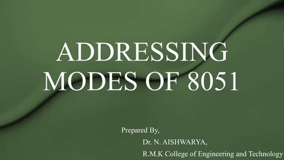Arithmetic And Logical Instructions 8051 Microcontroller Ppt 0112