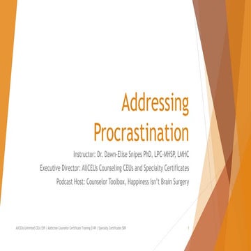 Addressing procrastination | PPT