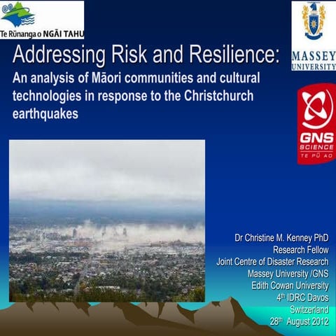 Addressing risk and resilience: an analysis of Māori communities and ...