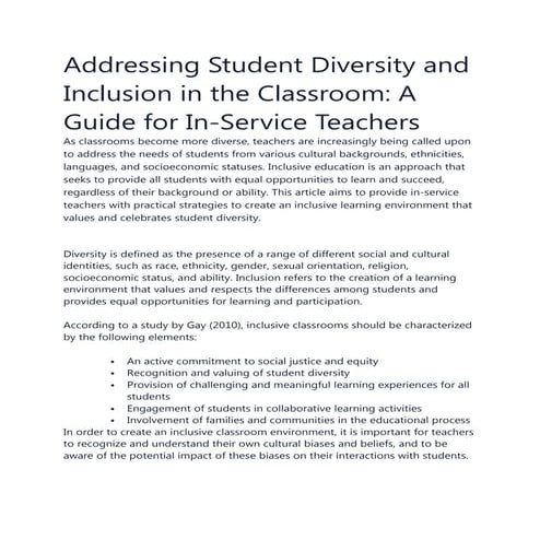 Addressing Student Diversity and Inclusion in the Classroom.docx