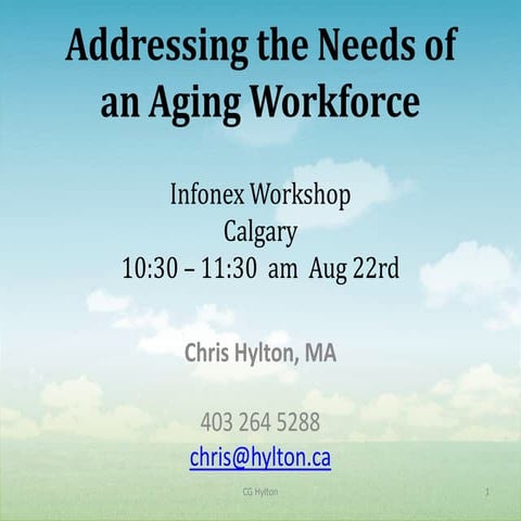 Addressing the needs of the aging workforce | PPTX