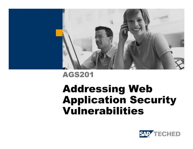 Addressing Web Application Security Vulnerabilitiespdf
