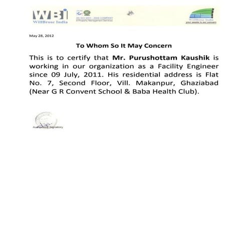 Address proof | DOCX