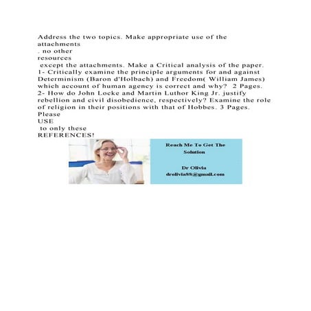 Address the two topics. Make appropriate use of the attachments..docx