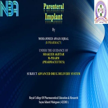 Parental Implants | PPTX