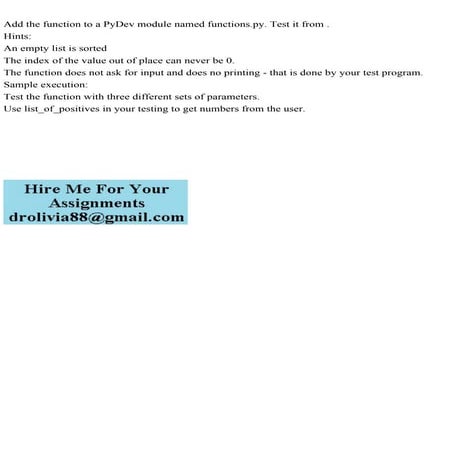Add The Function To A Pydev Module Named Functionspy Test It From Pdf 