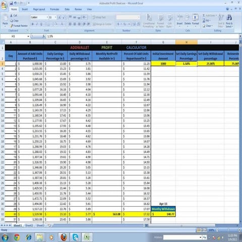 Addwallet profit calculator | PPT