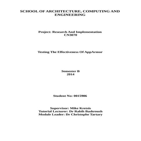 Testing The Effectiveness Of AppArmor | PDF