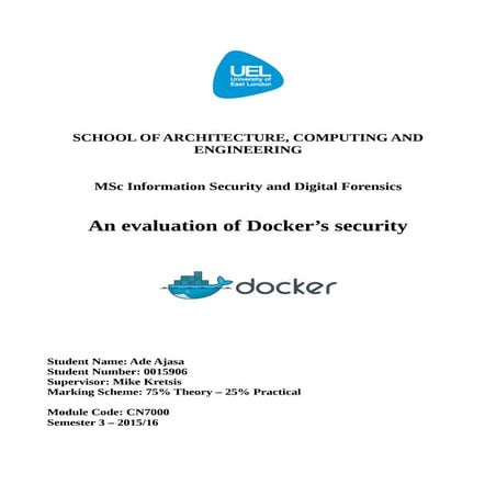 An evaluation of Docker’s security | PDF