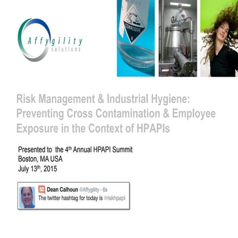 Presentation on Risk-Mapp, ADE, PDE, and multi-product facilities | PDF