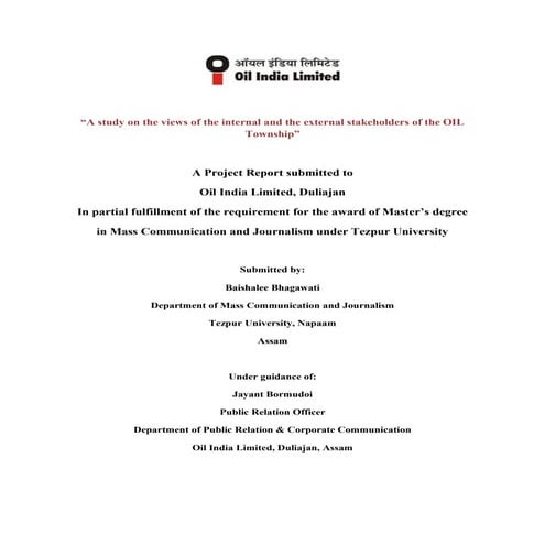 OIL Report Baishalee | DOC