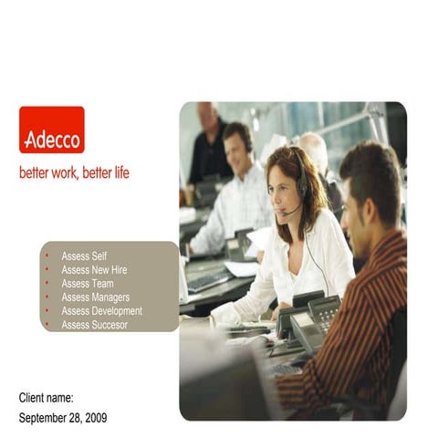 Adecco Assessment Solutions | PPT