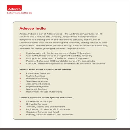 Adecco india | PDF