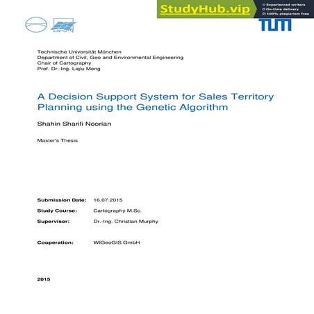 A Decision Support System For Sales Territory Planning Using The Genetic Algorithm | PDF