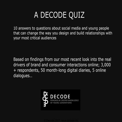 A DECODE quiz | PPT