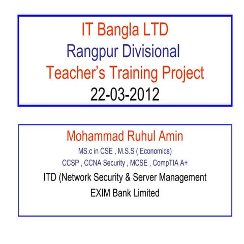 Rangpur Project Class_Final | PPT | Operating Systems | Computer ...