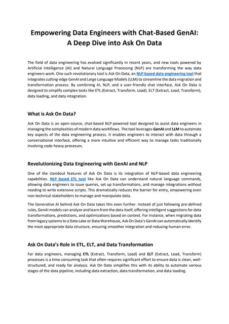 Revolutionizing Data Engineering With Open Source Genai Powered Chat Based Tools Introducing Ask