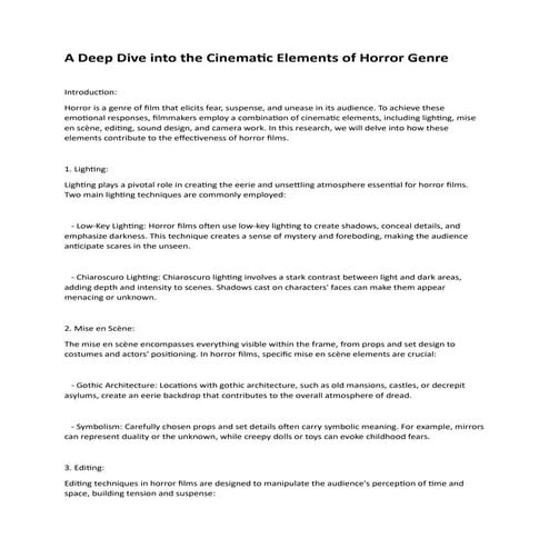 A Deep Dive into the Cinematic Elements of Horror Genre.docx
