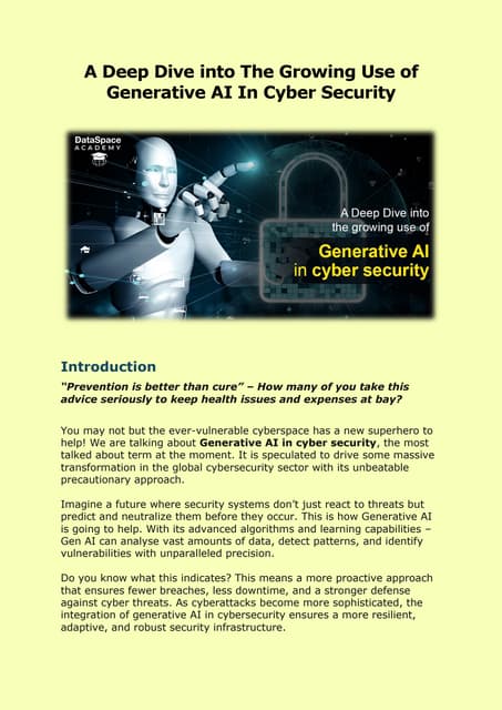 Overview of Artificial Intelligence in Cybersecurity | PPT