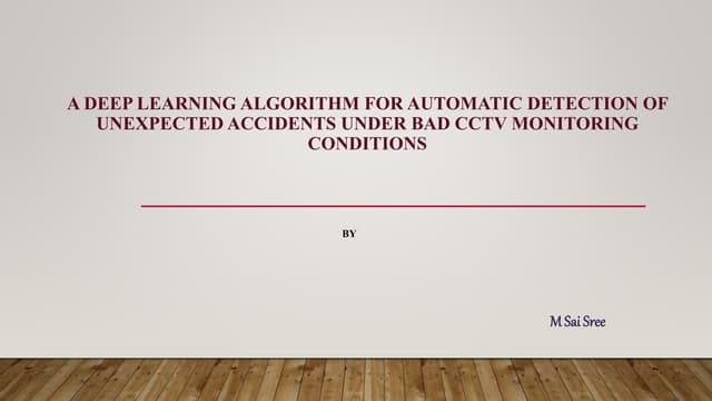 A Deep Learning Algorithm For Automatic Detection Of Unexpected