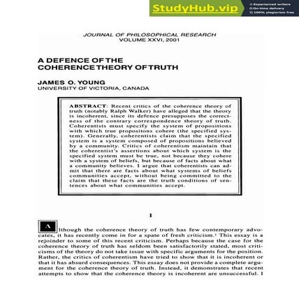 A Defence of the Coherence Theory of Truth.pdf