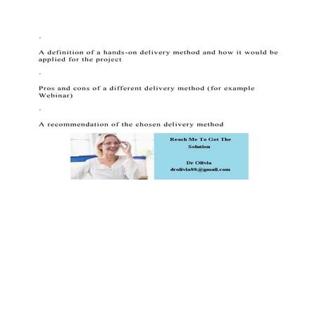 ·A definition of a hands-on delivery method and how it would be .docx