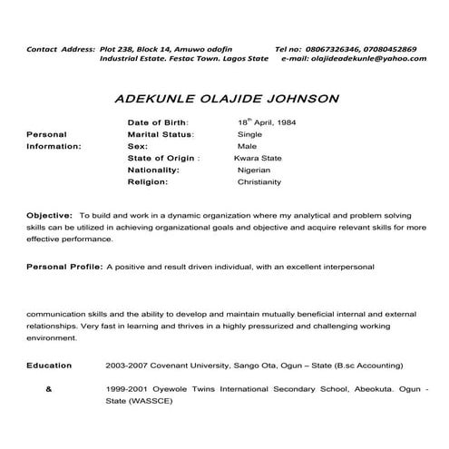 Adekunle Olajide | PDF