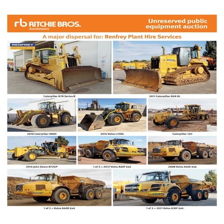 Renfrey Plant Hire Services Unreserved Public Auction | PDF