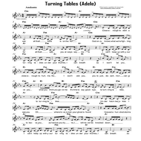 Turning Tables - Adele | PDF