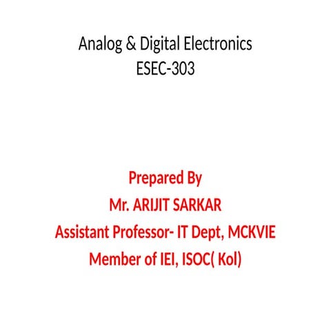 A & D Electronics-- Logic Families--Lect 21.pptx