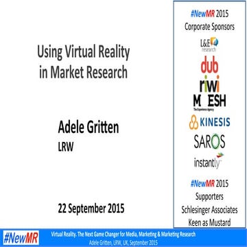 Adele Gritten - Cutting Edge of NewMR 2015 | PPT