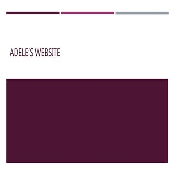 Adele’s website | PPT