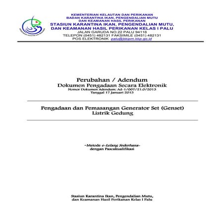 Adendum dokumen 1 | PDF