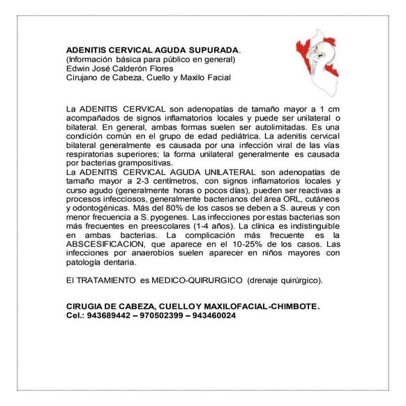 ADENITIS CERVICAL AGUDA SUPURADA. | DOCX