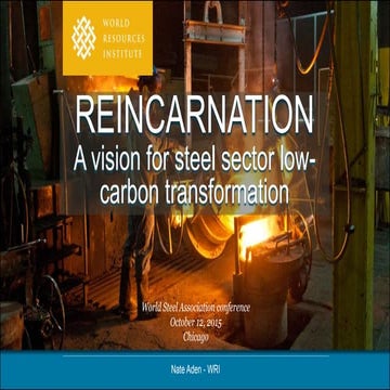 Iron and Steel Technology Roadmap - Towards more sustainable ...