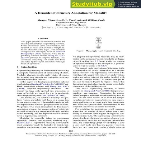 A Dependency Structure Annotation For Modality Pdf 