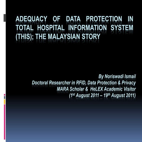 Data Protection & Privacy in Malaysian Total Hospital Information ...