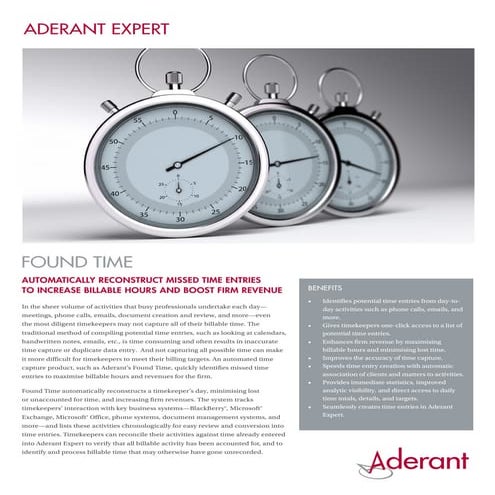 Aderant Found Time | PDF
