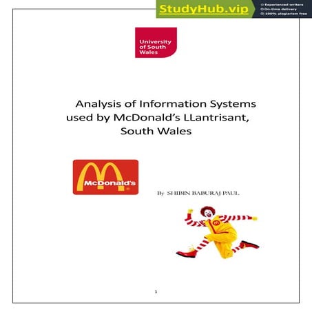 Information system used in mcdonalds | PDF