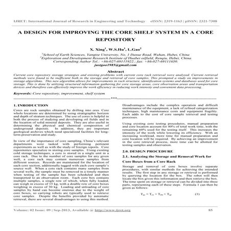 A Design For Improving The Core Shelf System In A Core Pdf Databases Computer Software And