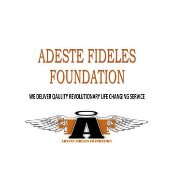 Adeste fideles foundation | PPTX | Children\'s Health | Healthy Living