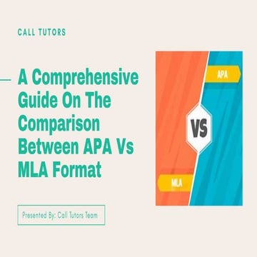 A Detailed Comparison between APA vs MLA format | PPTX