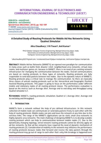 Comparative Analysis Of Manet Reactive Protocols
