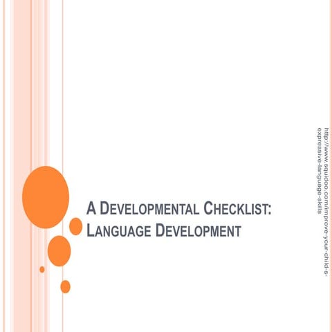 A developmental checklist | PPTX