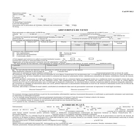 Adeverinta de venit | PDF
