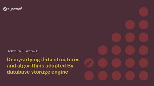 Database Storage Engine Internals | PPT Database Storage Engine Internals | PPT
