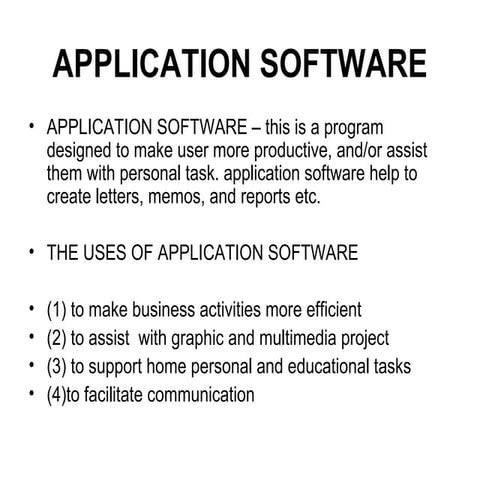 Types of application software