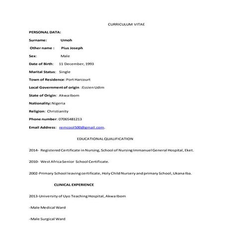 Christinah Mokoka's CV | DOCX