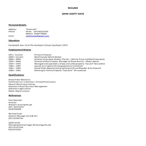 John Hays RESUME | DOCX